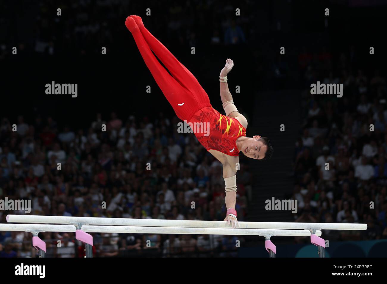 PARIS, FRANCE - AUGUST 05: Zou Jingyuan of Team China competes during ...