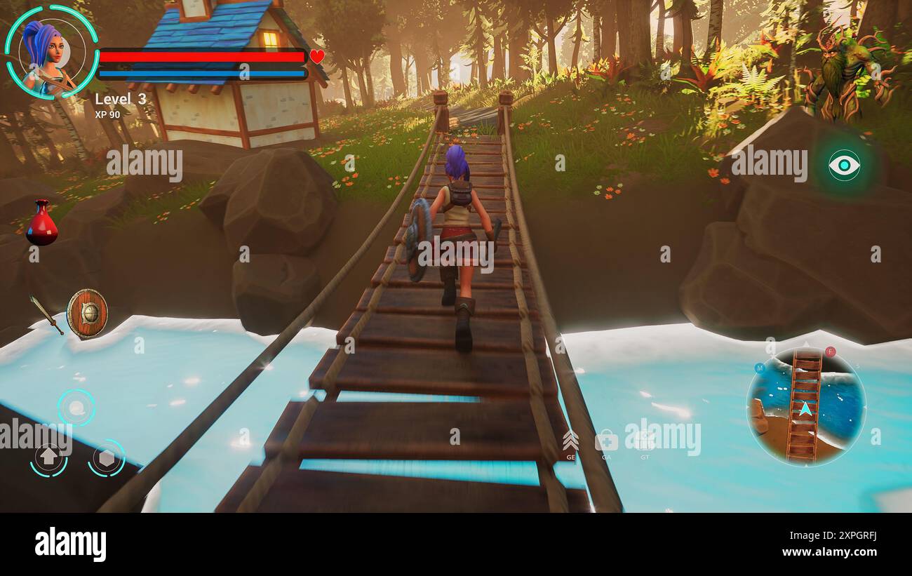 Gameplay for Mockup: 3D Fantasy Role Playing Video Game Featuring the ...