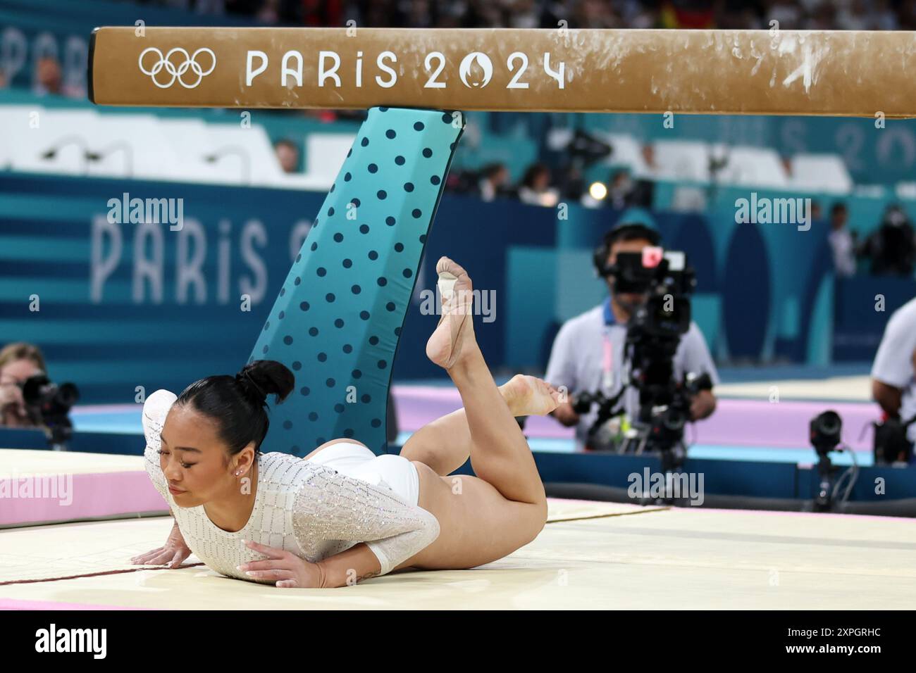 PARIS, FRANCE - AUGUST 05: LEE Sunisa of Team United States loses her ...