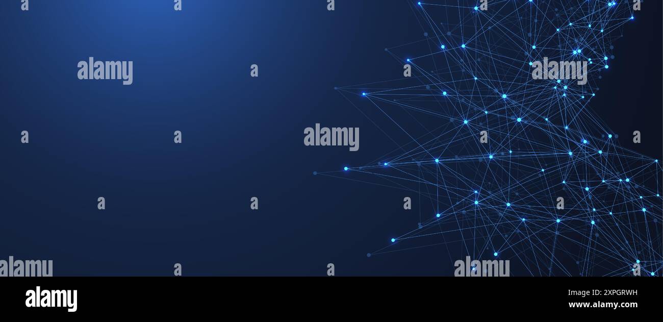 Global network connection concept. Big data visualization. Social network communication in the ...