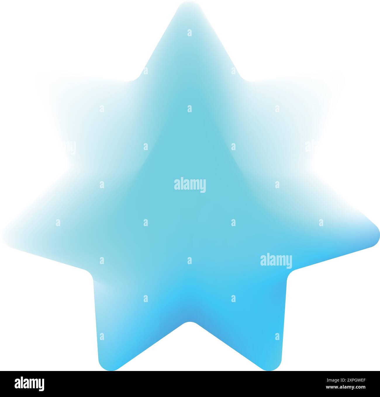 Abstract blue star shape with soft gradient creating a dreamy and ...