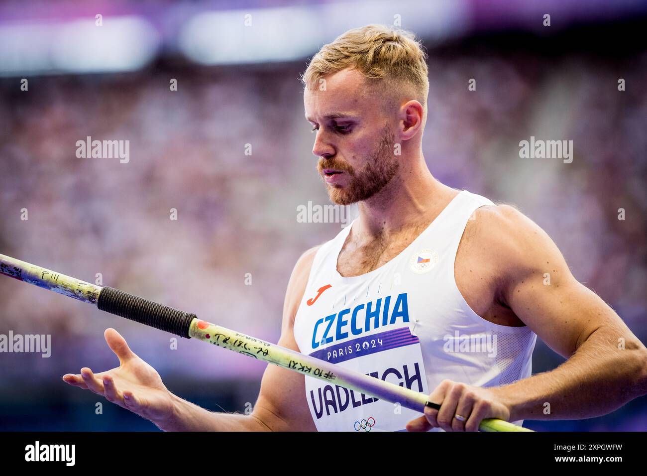 Paris, France. 06th Aug, 2024. Czech javelin thrower Jakub Vadlejch in ...