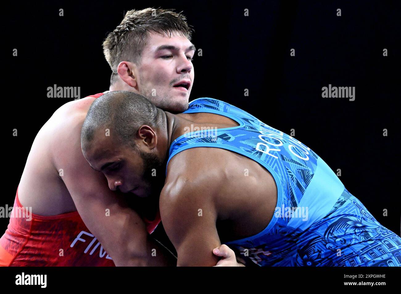 Paris, France. 06th Aug, 2024. Arvi Savolainen of Finland (in red ...