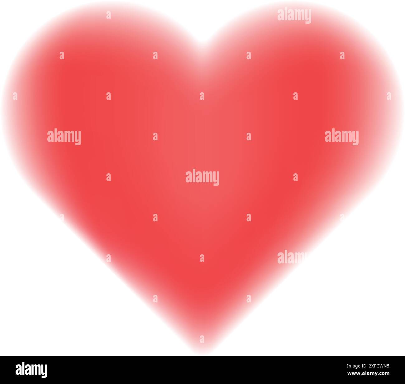 Blurred red heart shape is displayed on a white background Stock Vector ...