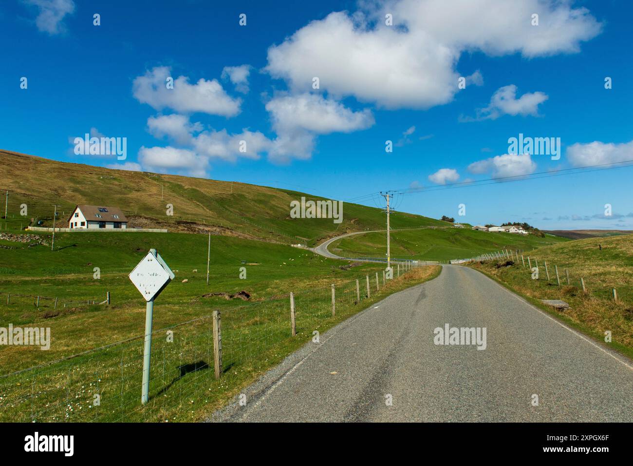 North Roe and Ollaberry landscapes in a sunny Shetland Islands Stock ...