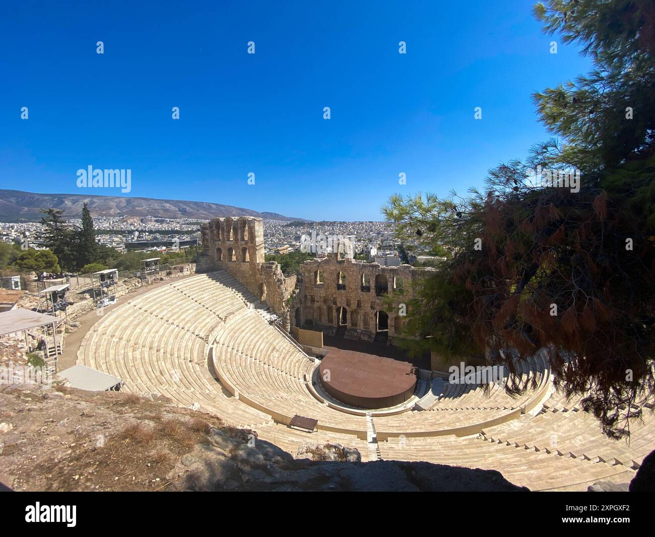 Odeon of Herodes Atticus theater by the acropolis, Athens, Greece Stock ...