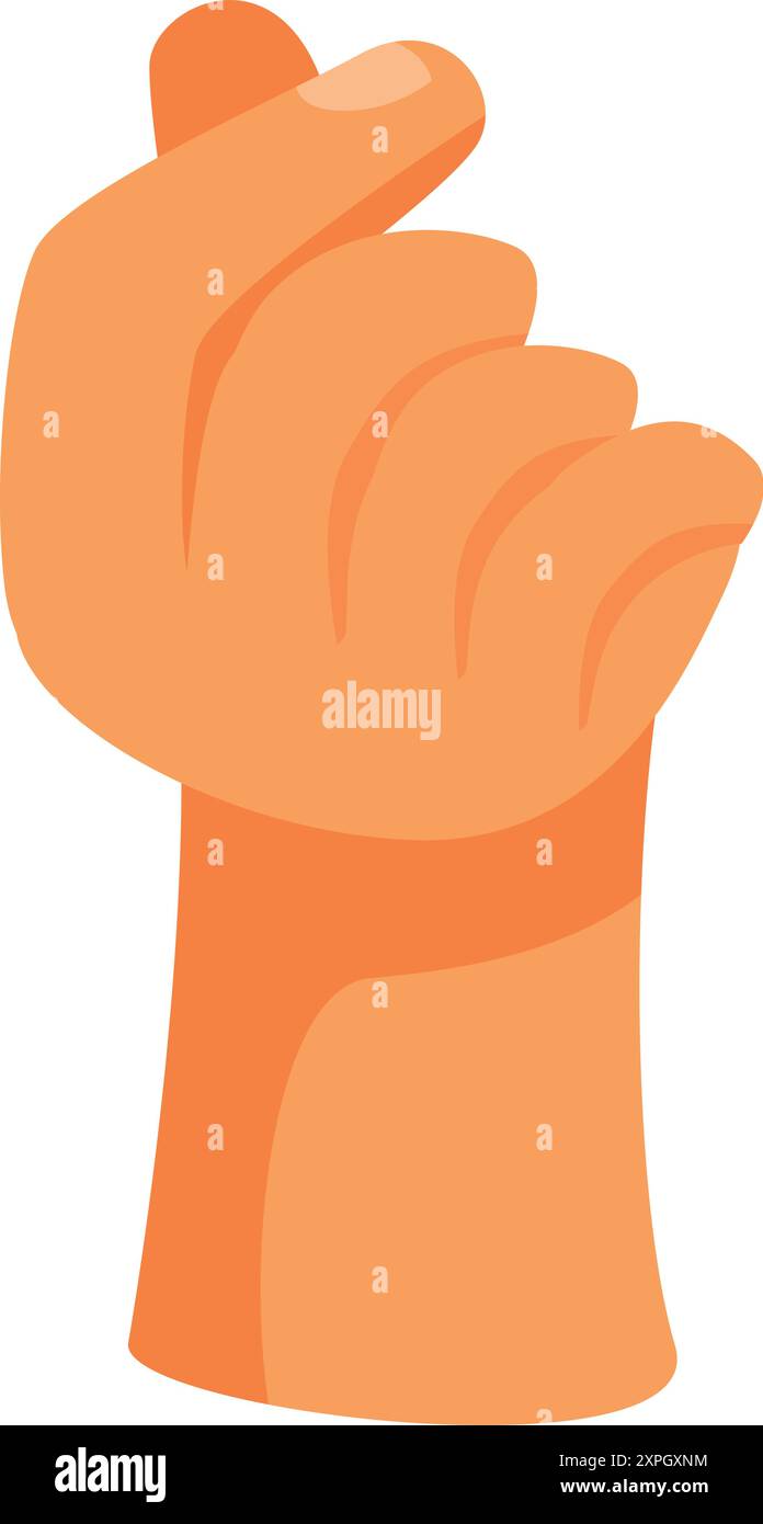 Hand is making a mini heart gesture, symbolizing love, affection, and ...