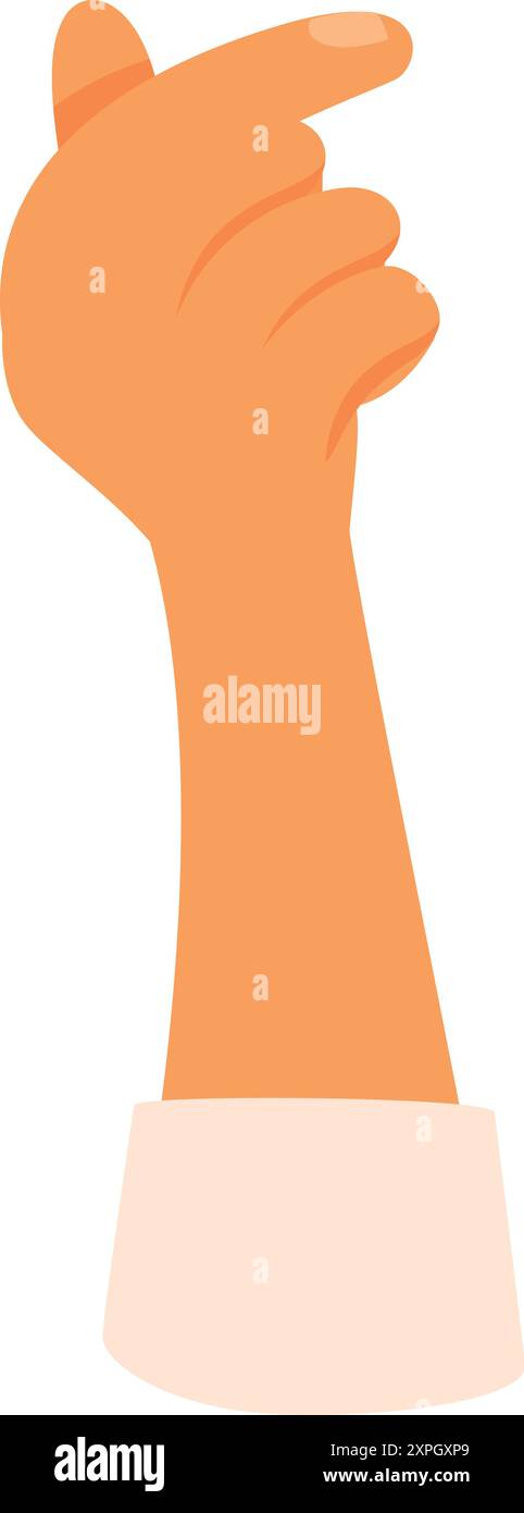 Cartoon vector illustration of a hand pointing with the index finger ...