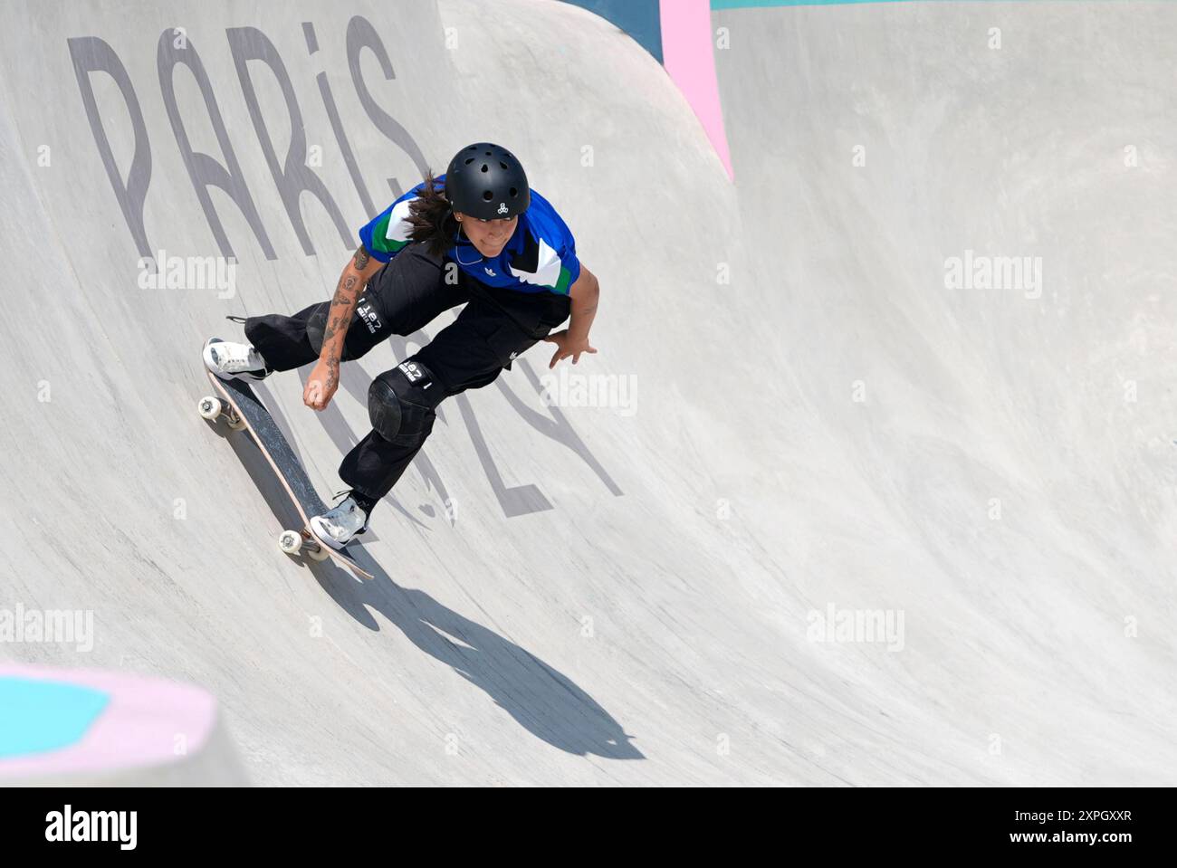 Isadora Pacheco of Brazil competes during the women's skateboarding ...