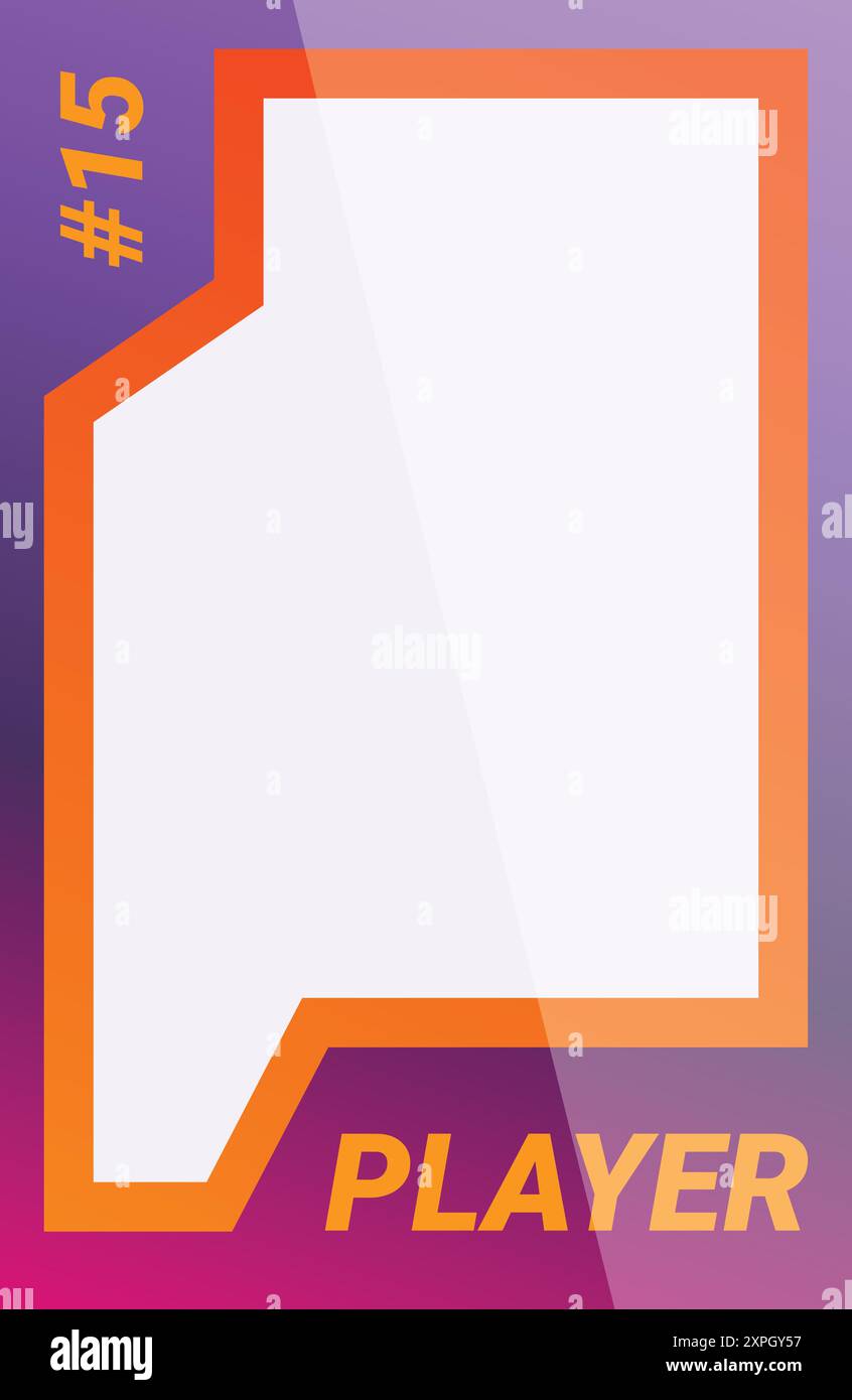 Colorful template featuring an empty space for a player card design ...