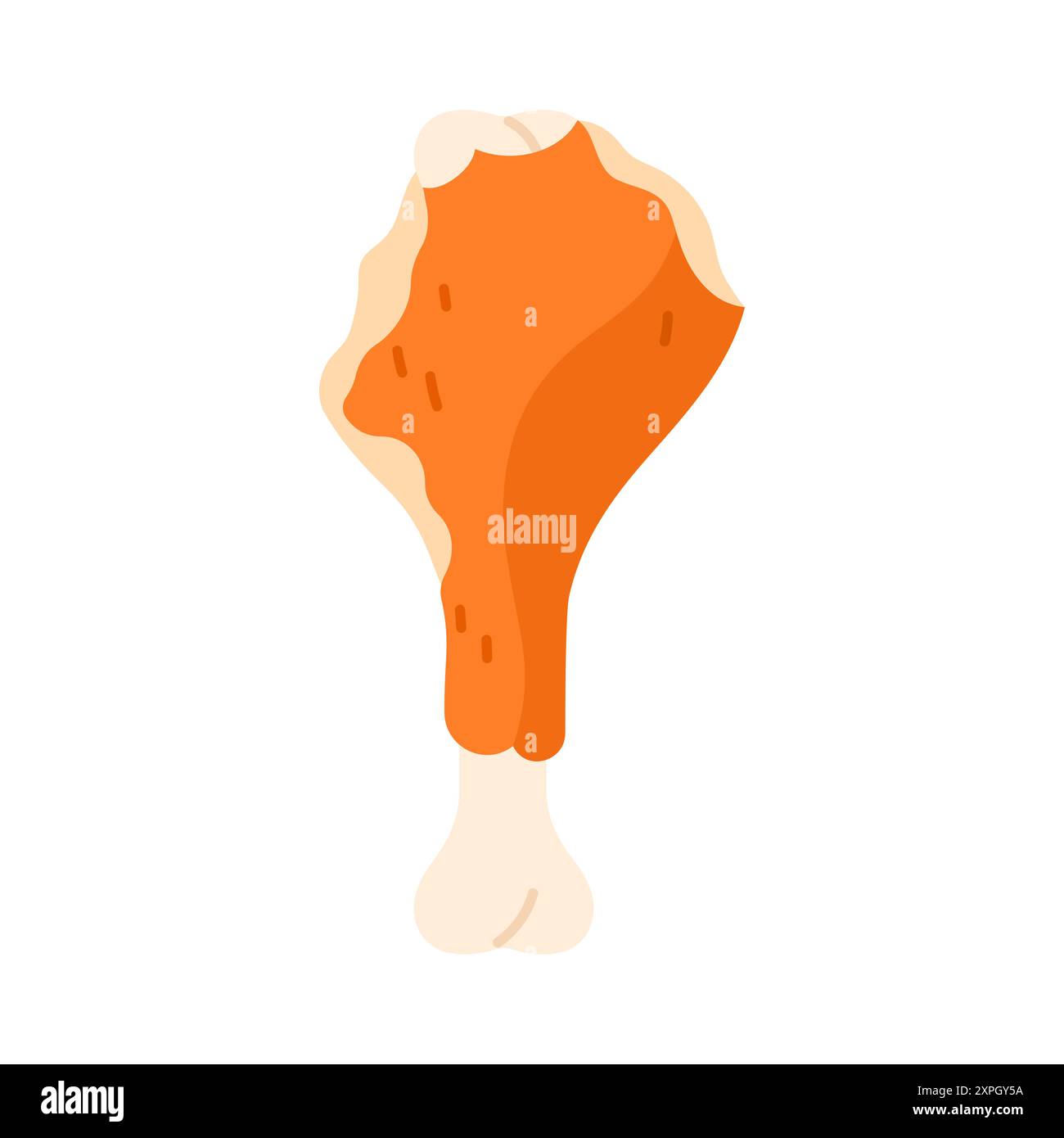 Bitten chicken drumstick with crispy crust, fried crunchy fast food ...