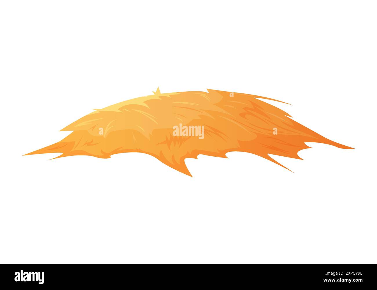 Pile of golden hay from hayloft, barn for storing animal feed vector ...