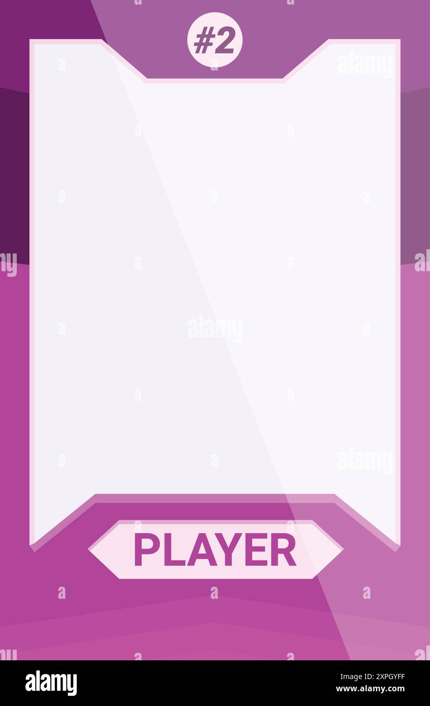 Purple border with sharp corners and a player two designation for ...