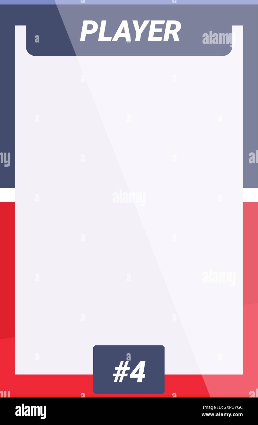 Red and gray frame is displaying the number 4, perfect for sports ...