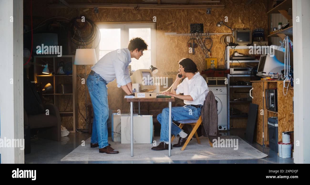 80s 90s using retro phone hi-res stock photography and images - Alamy