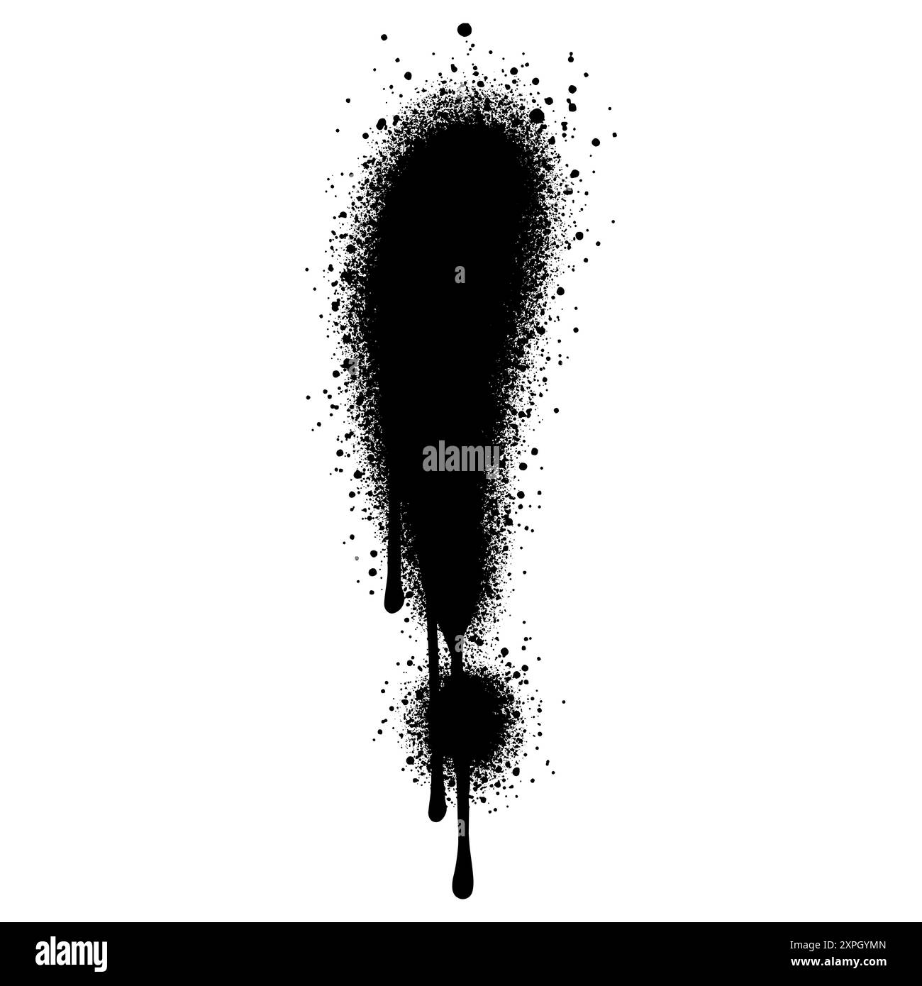 Spray Painted Graffiti exclamation mark Sprayed isolated with a white ...