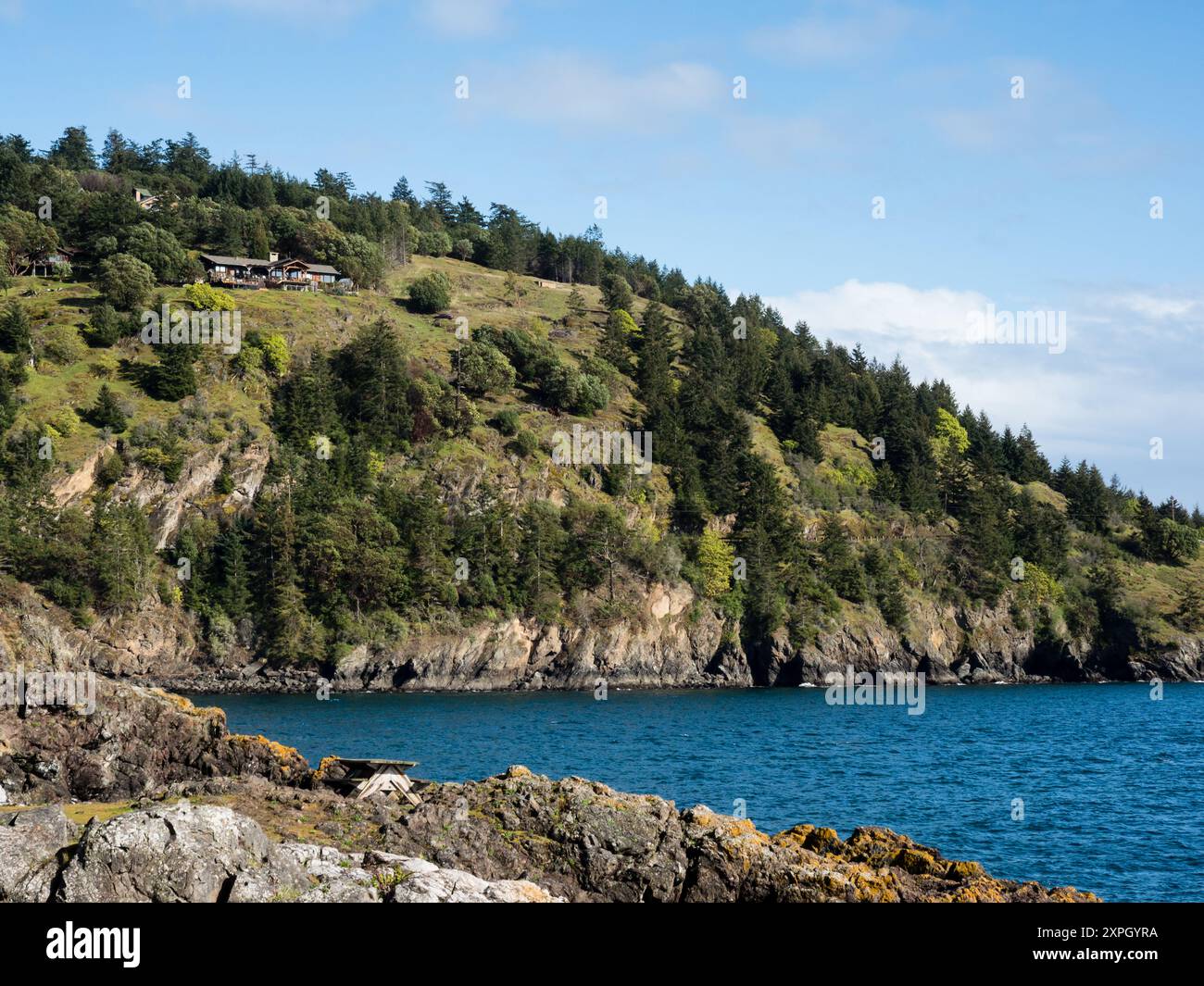 Coastal scenery at Lime Kiln Point State Park, San Juan Island - WA ...