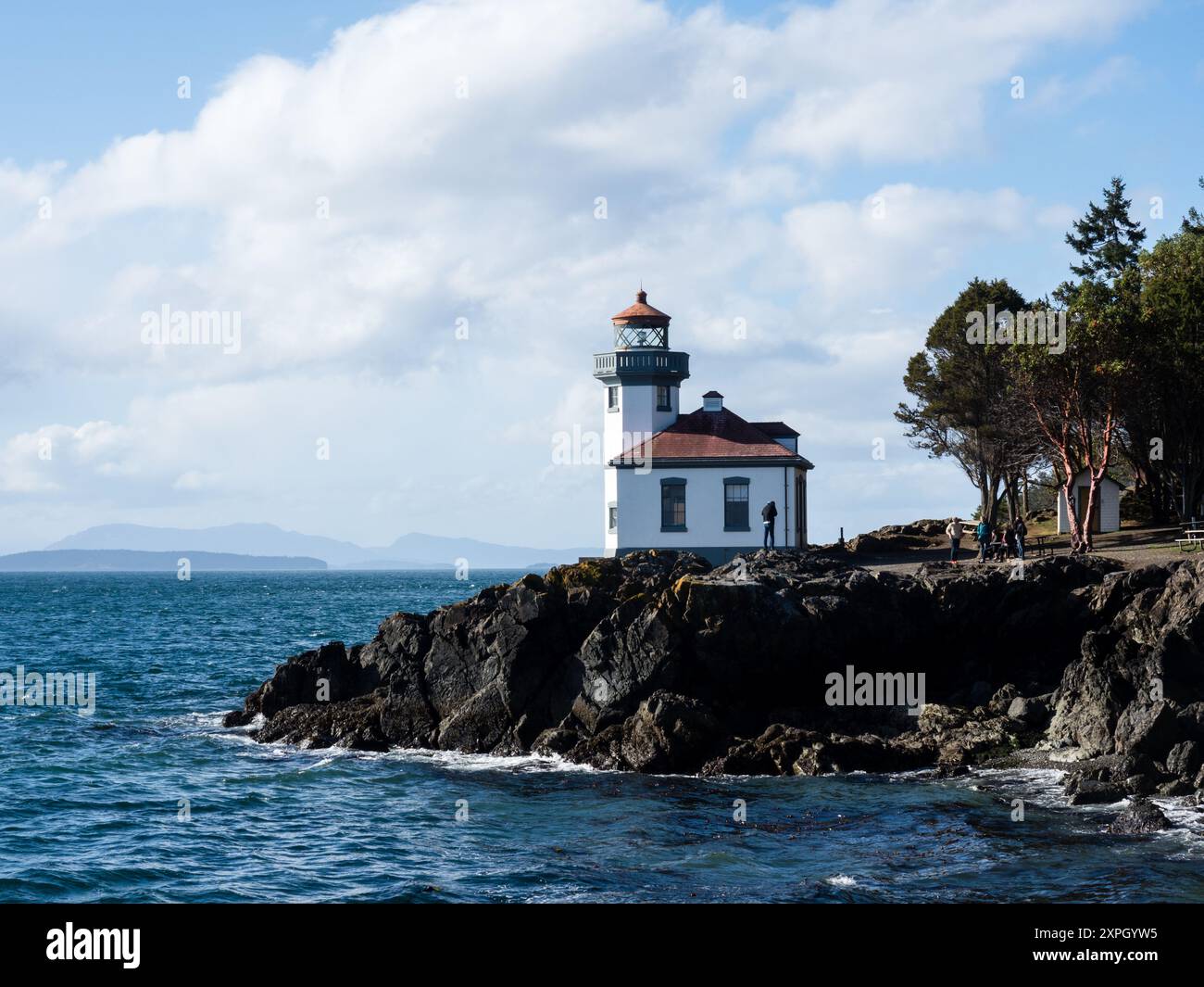 Lighthouse at Lime Kiln Point State Park on San Juan Island - WA, USA ...