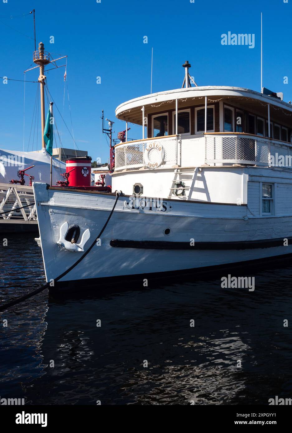 Seattle, USA - October 4, 2018: Historic MV Lotus docked at Lake Union ...