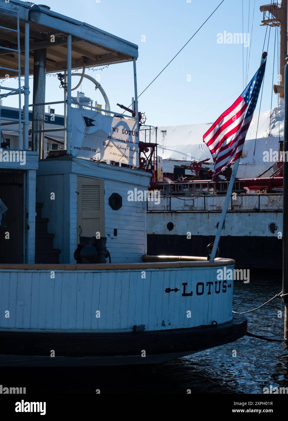 Seattle, USA - October 4, 2018: Historic MV Lotus docked at Lake Union ...