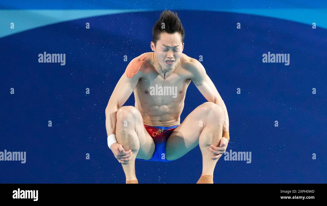China's Wang Zongyuan competes in the men's 3m springboard diving ...