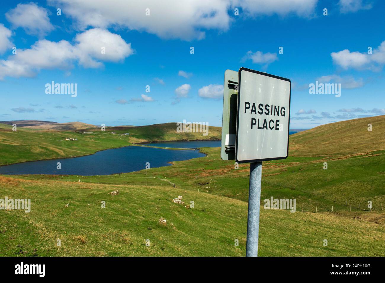 North Roe and Ollaberry landscapes in a sunny Shetland Islands Stock ...