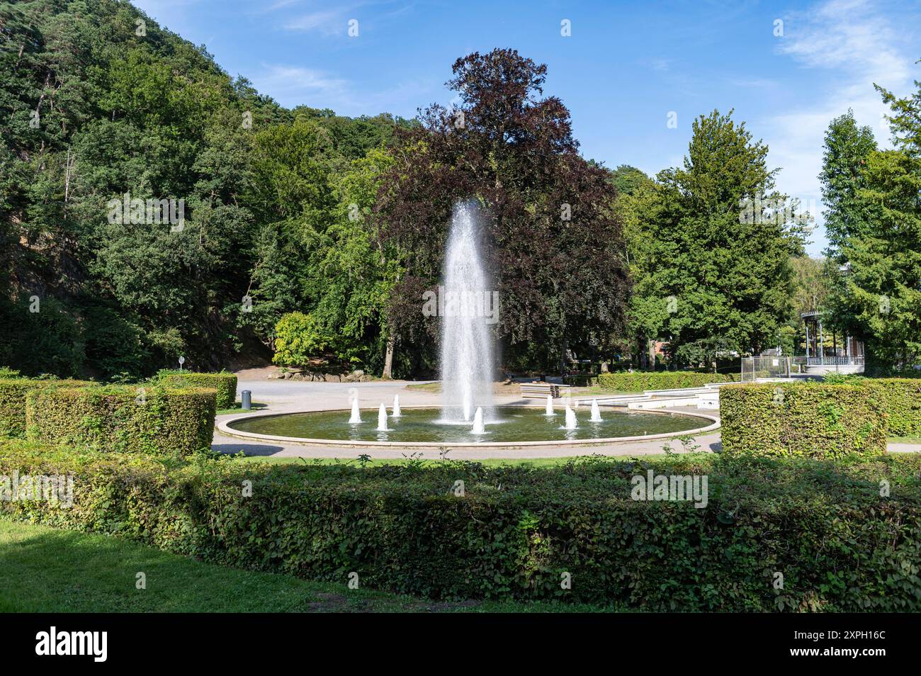 Spa Belgique Belgie Belgium 30th July 2024 Fountain in Parc des 7 ...