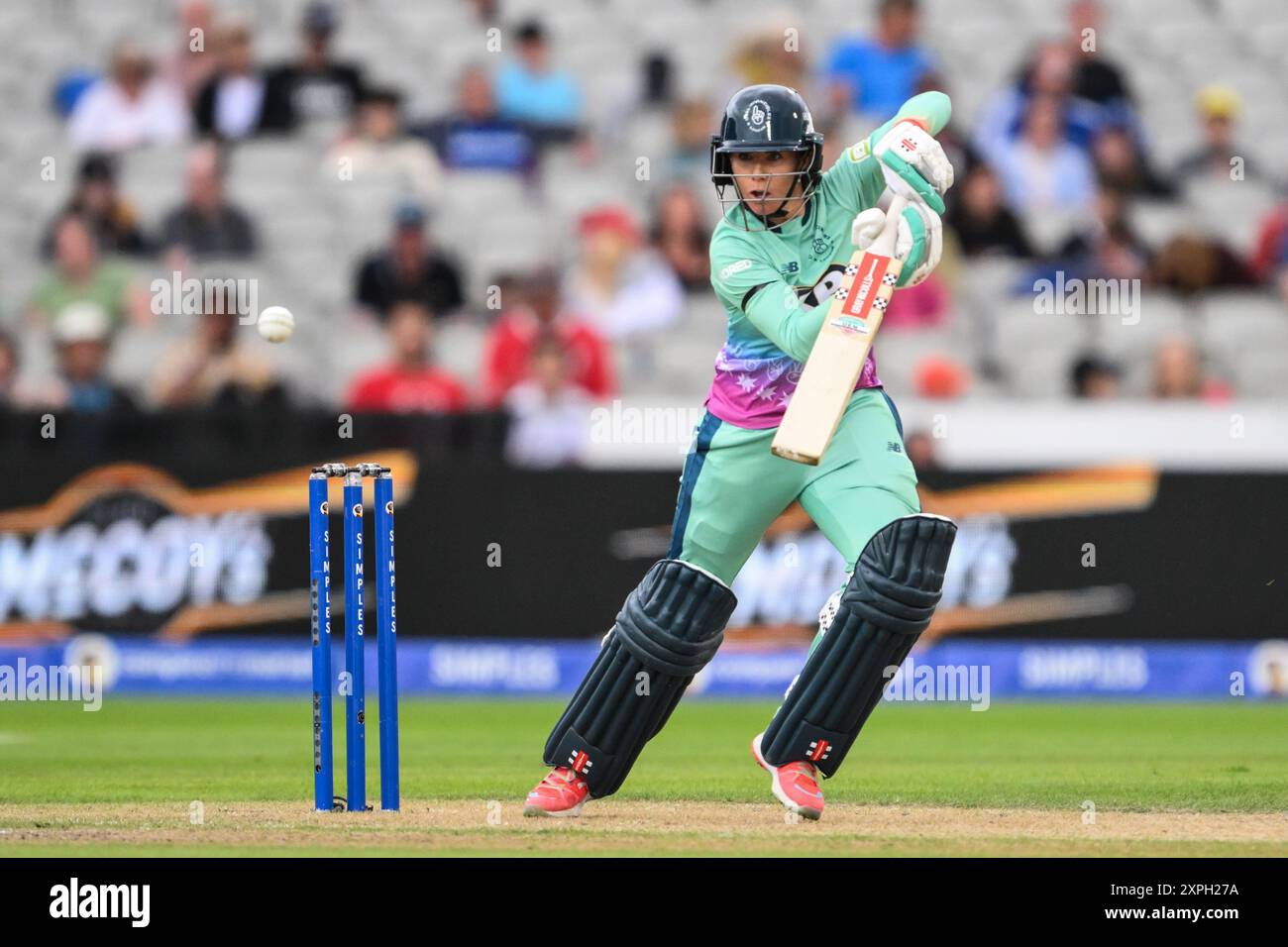 Lauren Winfield-Hill of Oval Invincibles plays a shot during the The ...