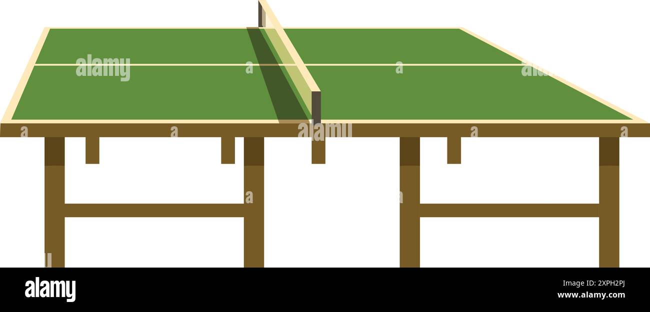 Green ping pong table with net standing on white background, concept of ...