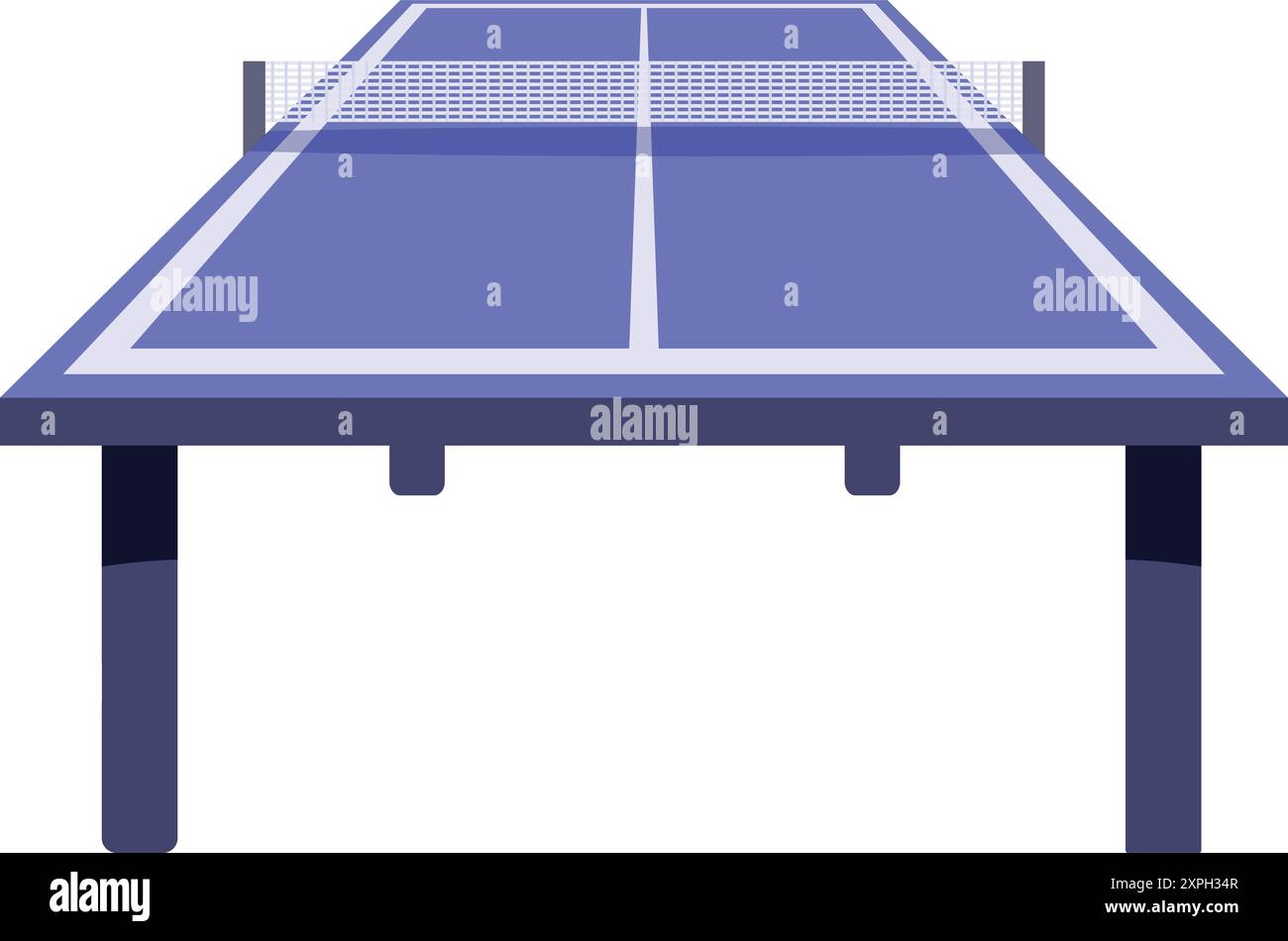 Blue ping pong table with net is waiting for a game to start Stock ...