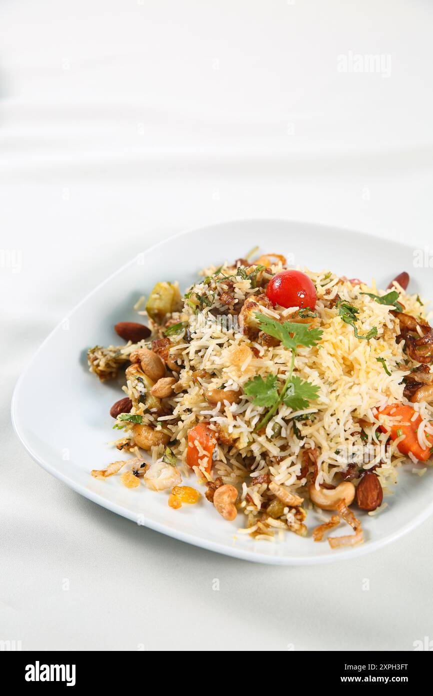vegan vegetable biryani made using Basmati Rice and Vegetable Stock ...