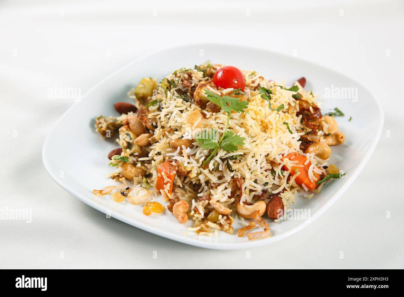 vegan vegetable biryani made using Basmati Rice and Vegetable Stock ...