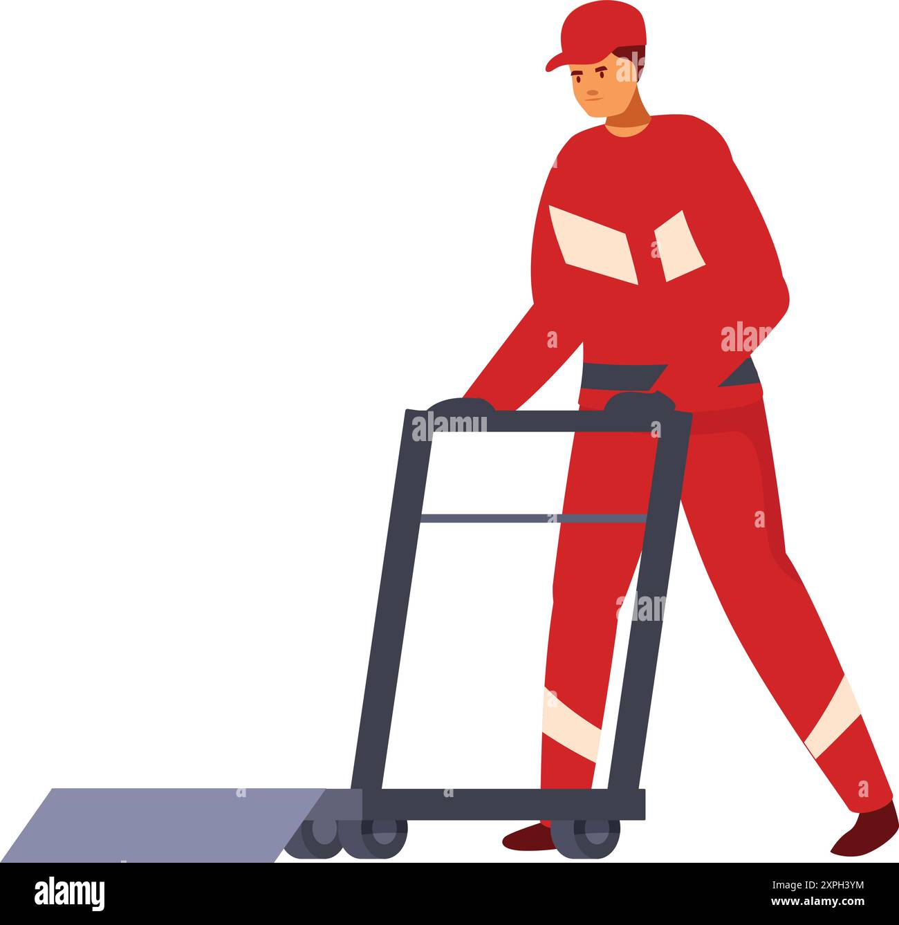 Man pushing truck Stock Vector Images - Alamy