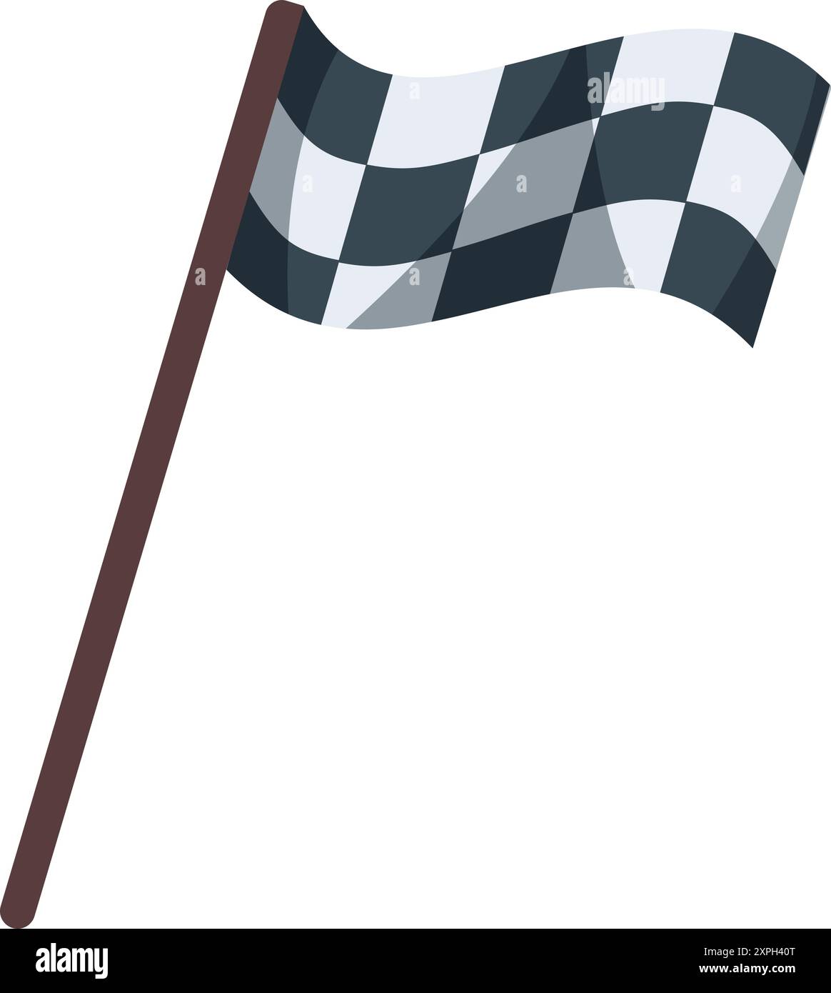 Checkered flag waving on pole, signaling the end of a race Stock Vector Image & Art - Alamy