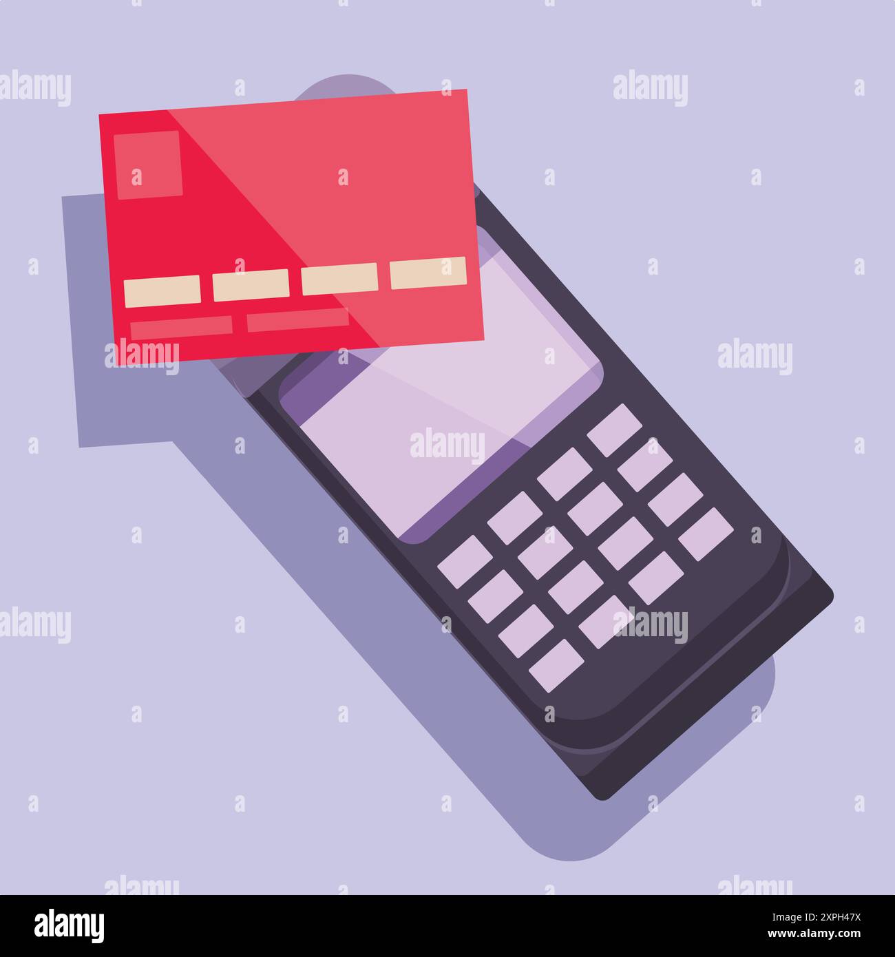 Illustration featuring a credit card hovering over a pos terminal hi-res stock photography and ...