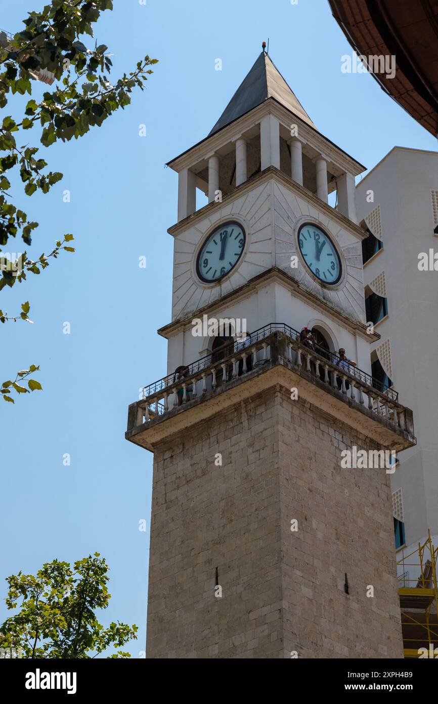 The Clock Tower of Tirana built in 1822 by Et'hem bey Mollaj, a ...