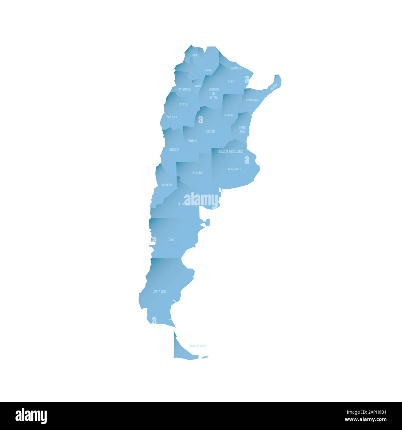 Argentina political map of administrative divisions - provinces and ...