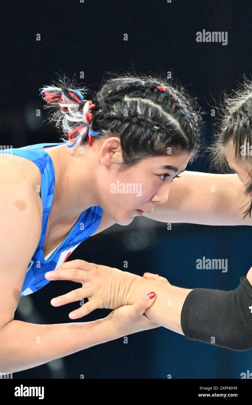 OZAKI Nonoka Japan (JPN), ENKHSAIKHAN Delgermaa MGL, Women's Freesyle 68kg Wrestling at Champ-de ...