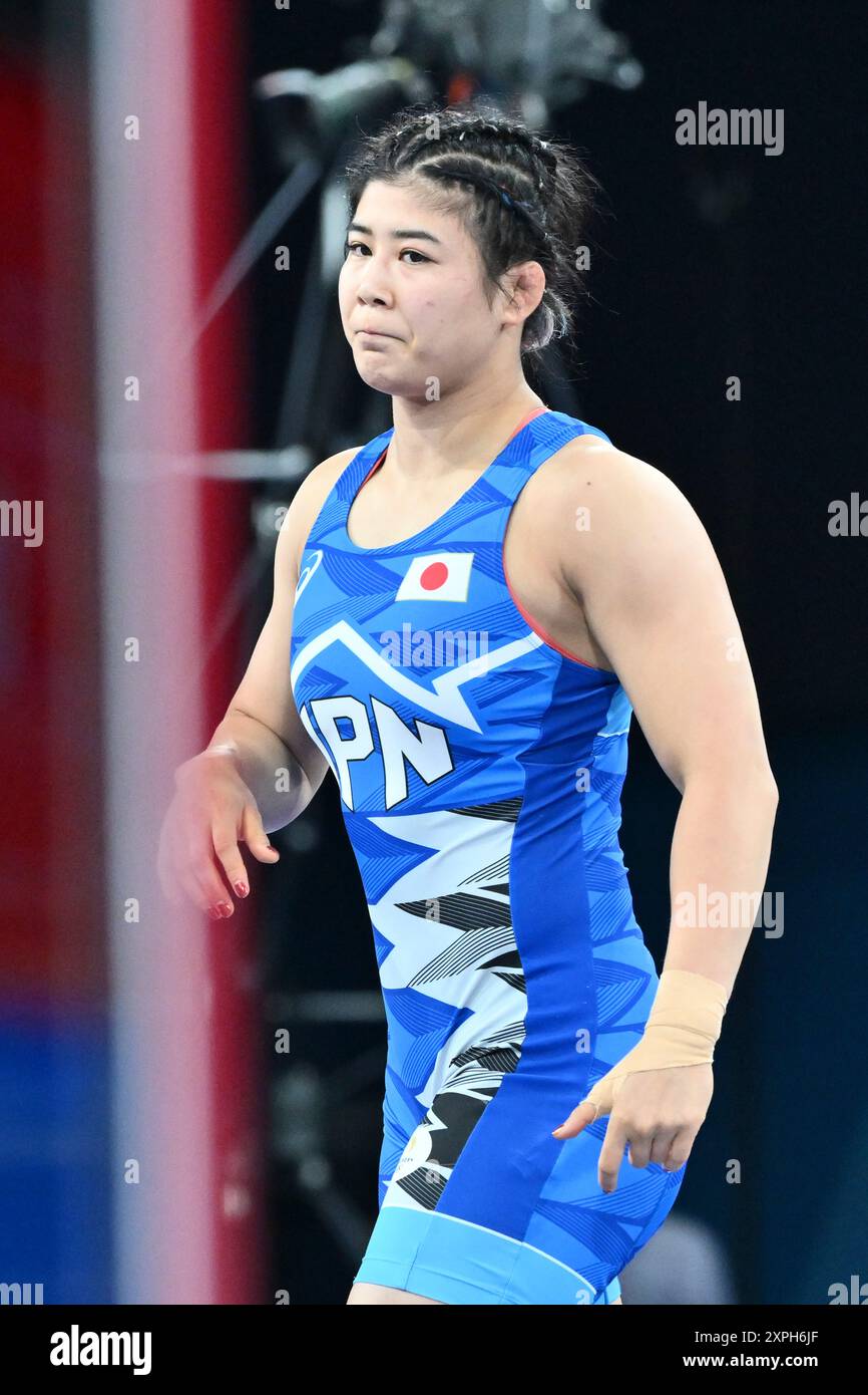 OZAKI Nonoka Japan (JPN), ENKHSAIKHAN Delgermaa MGL, Women's Freesyle 68kg Wrestling at Champ-de ...