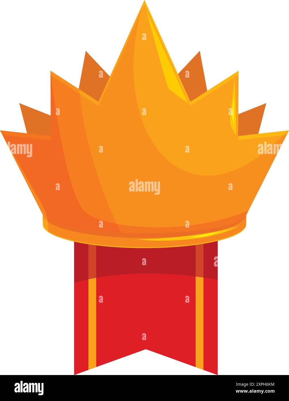 Shiny golden crown with a red ribbon hi-res stock photography and ...