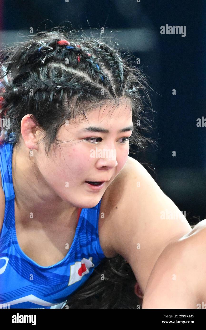 OZAKI Nonoka Japan (JPN), ENKHSAIKHAN Delgermaa MGL, Women's Freesyle 68kg Wrestling at Champ-de ...