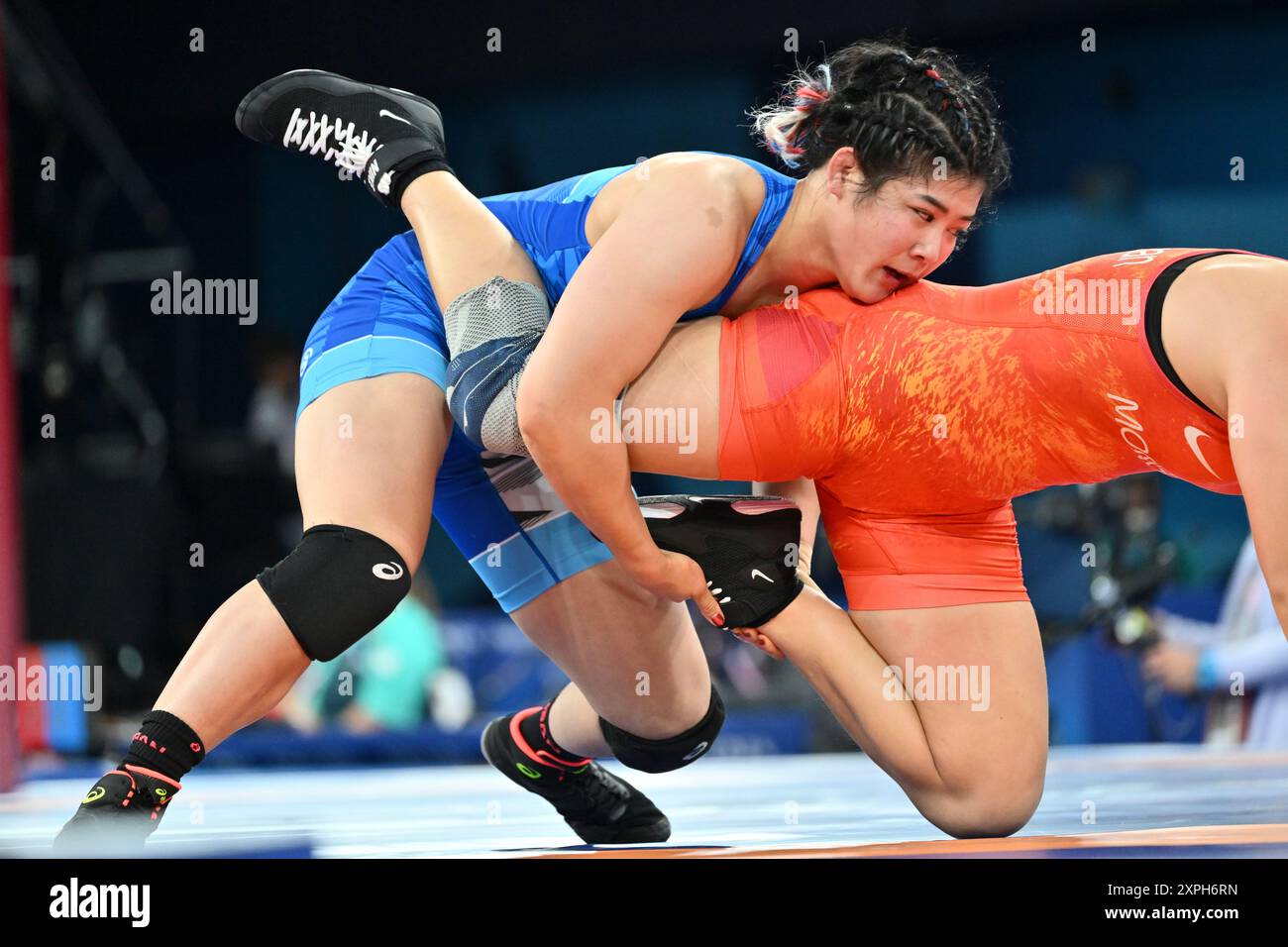 OZAKI Nonoka Japan (JPN), ENKHSAIKHAN Delgermaa MGL, Women's Freesyle 68kg Wrestling at Champ-de ...