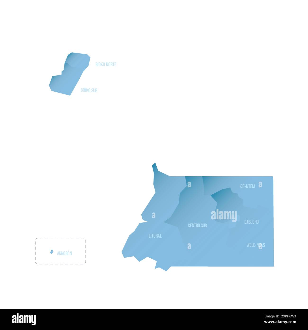 Equatorial Guinea political map of administrative divisions - provinces ...