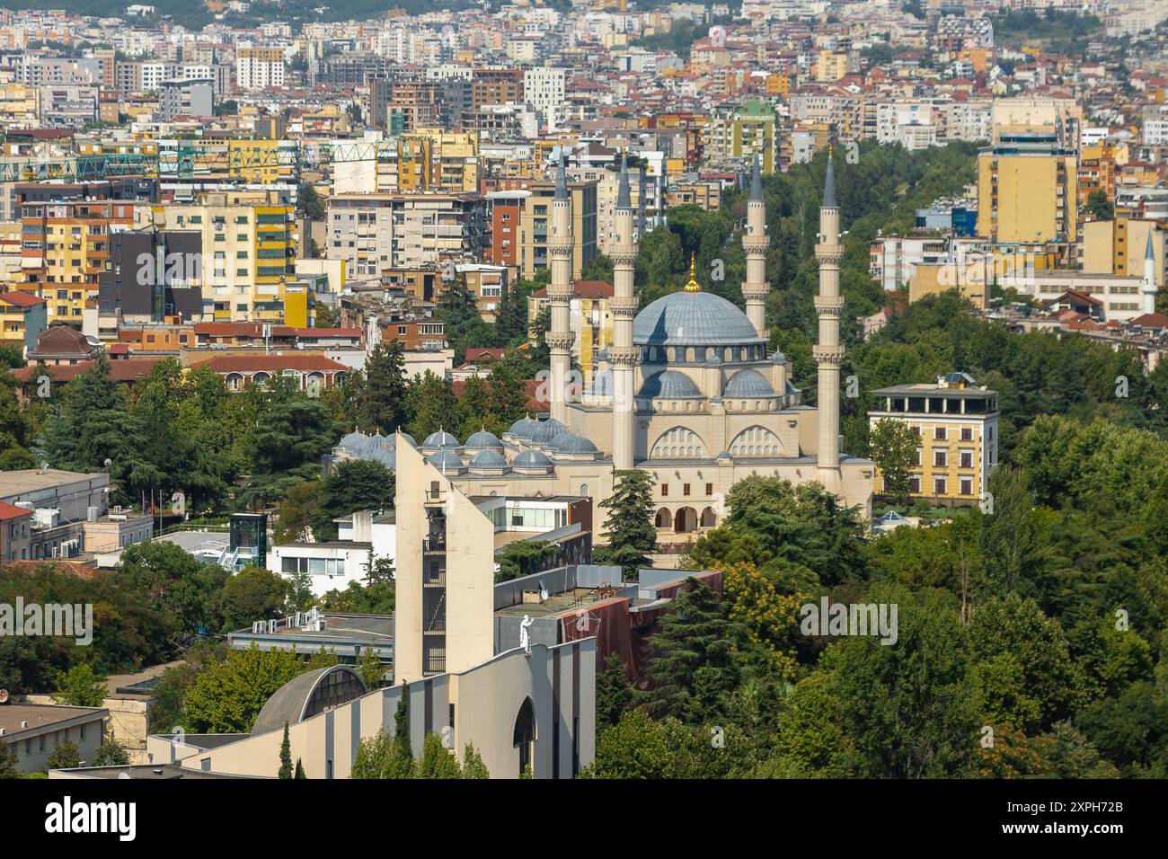 The Great Mosque of Tirana or Namazgah Mosque is currently being built ...
