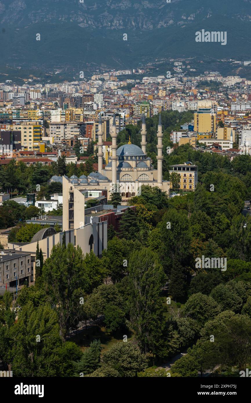 The Great Mosque of Tirana or Namazgah Mosque is currently being built ...