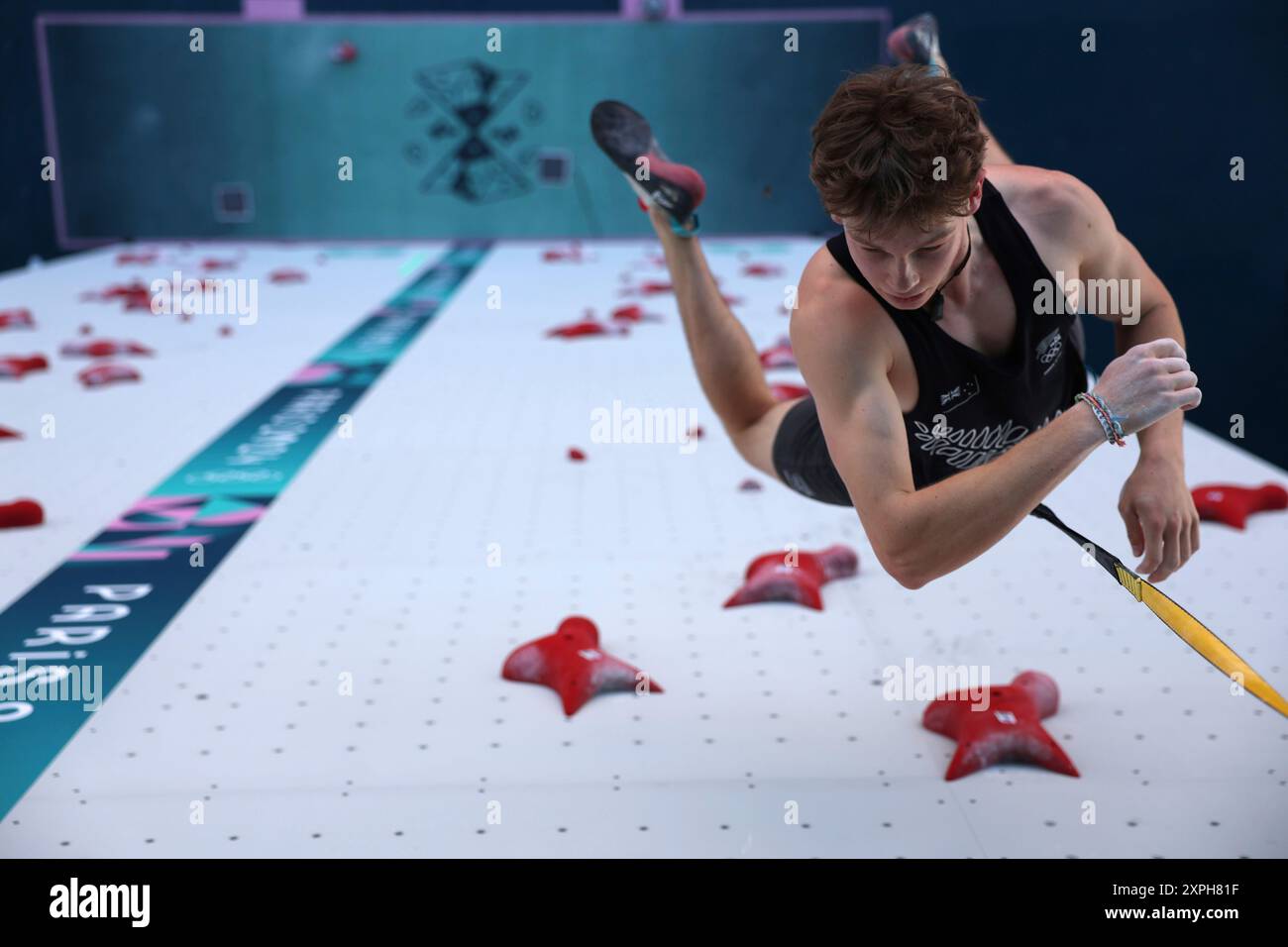 Julian David of New Zealand, competes in the men's speed, qualification ...
