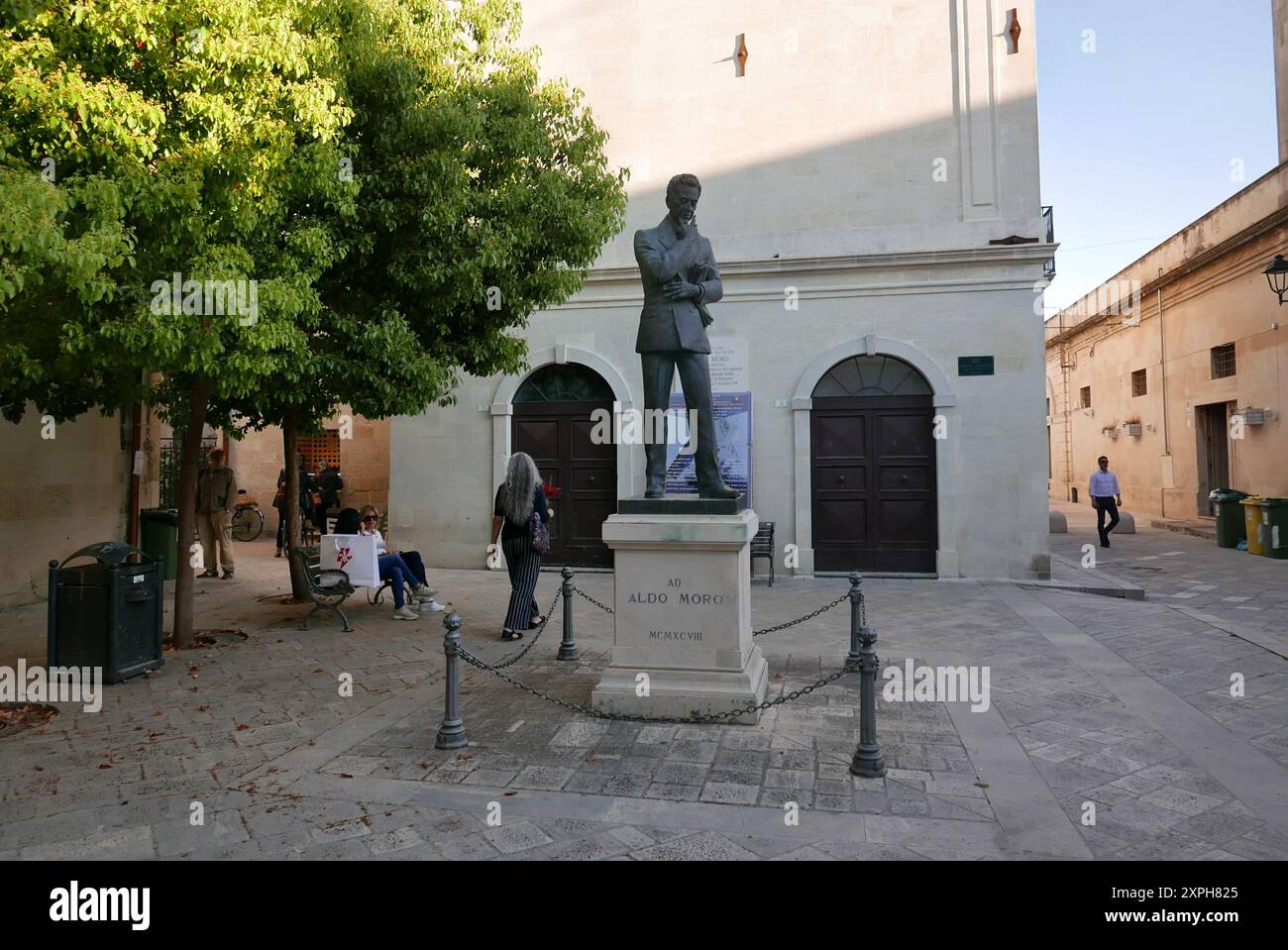 MAGLIE, ITALY- APRIL 29, 2024: Statue of the Italian Prime Minister ...