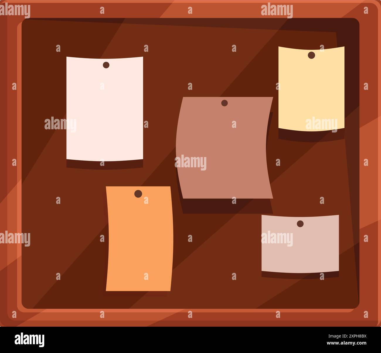 Cork memory board displaying important messages, ideas, and reminders ...