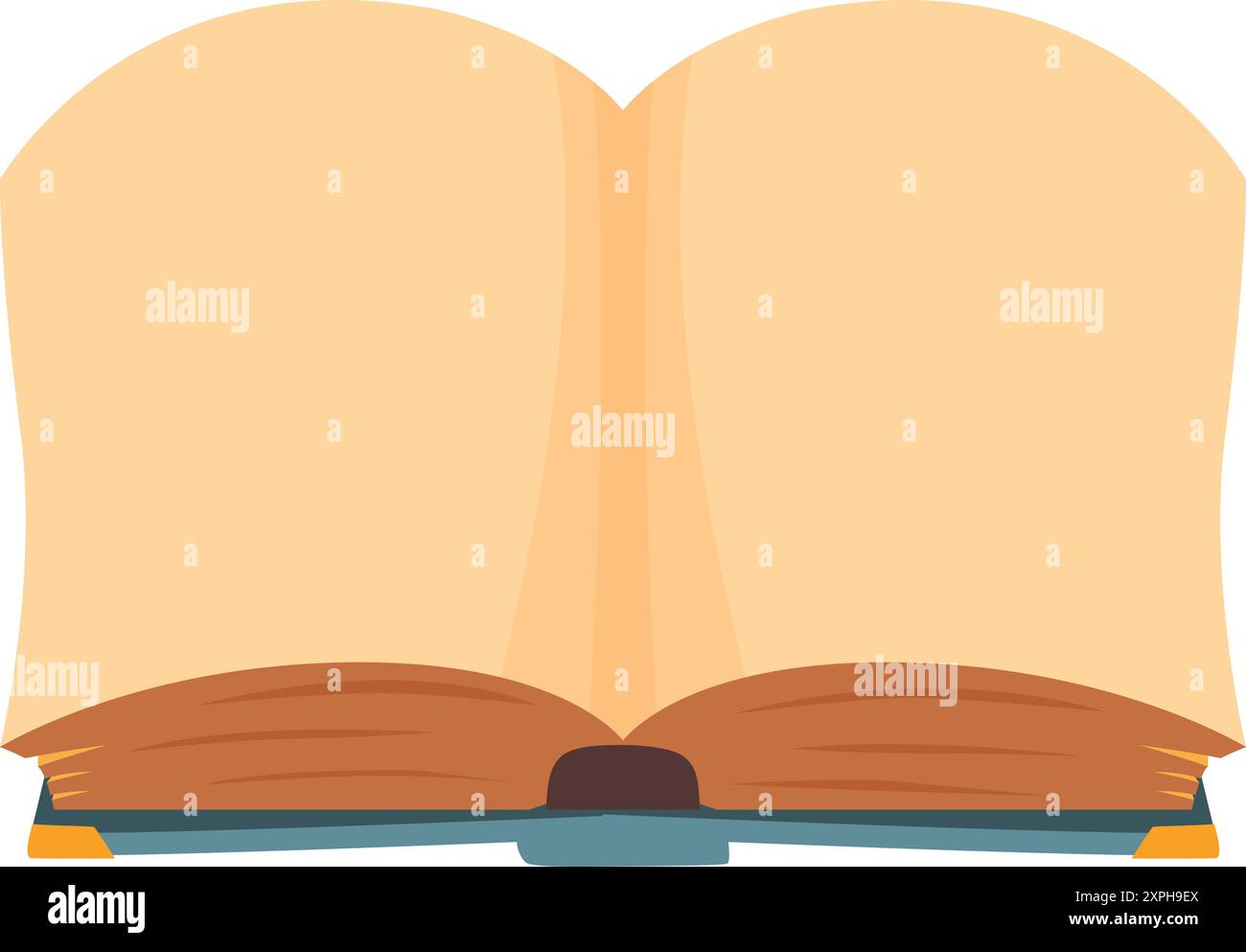 Open book laying down showing blank pages, perfect image for knowledge ...