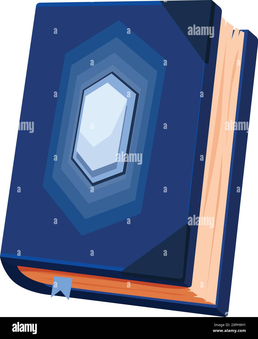 Magic book with crystal gem holding ancient knowledge on cover hi-res ...